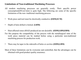 Modern/Unconventional Machining Methods/ Non-traditional methods | PPT