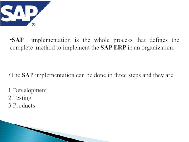 SAP ERP History & Implementation Details | PPSX | Business | Business ...