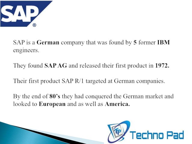SAP ERP History & Implementation Details | PPSX | Business | Business ...