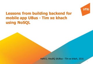 Tech Talk #4 : Lessons from building backend for mobile app UBus ...