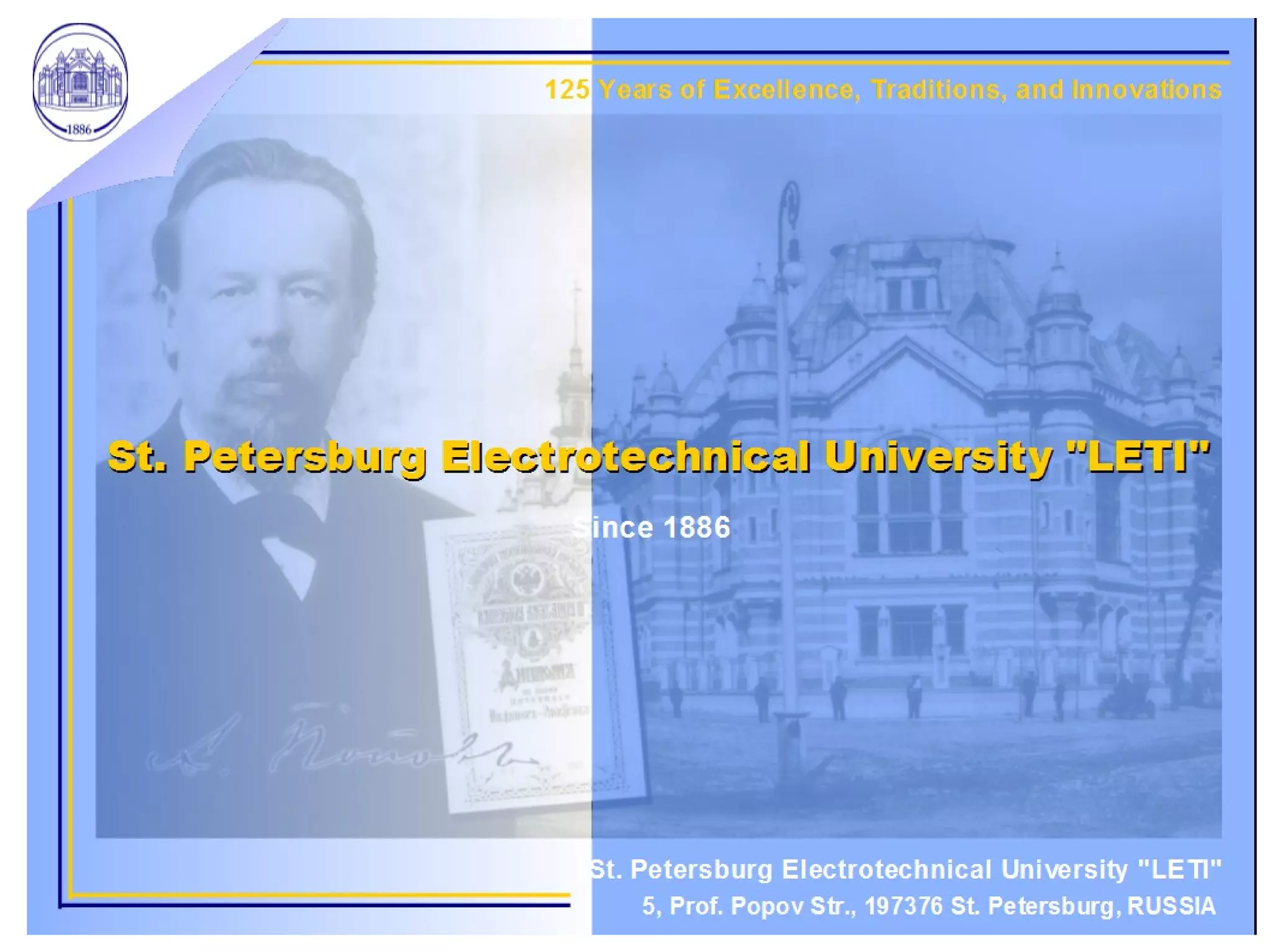 Saint-Petersburg Electrotechnical University (LETI) | PDF