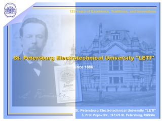 Saint-Petersburg Electrotechnical University (LETI) | PDF ...