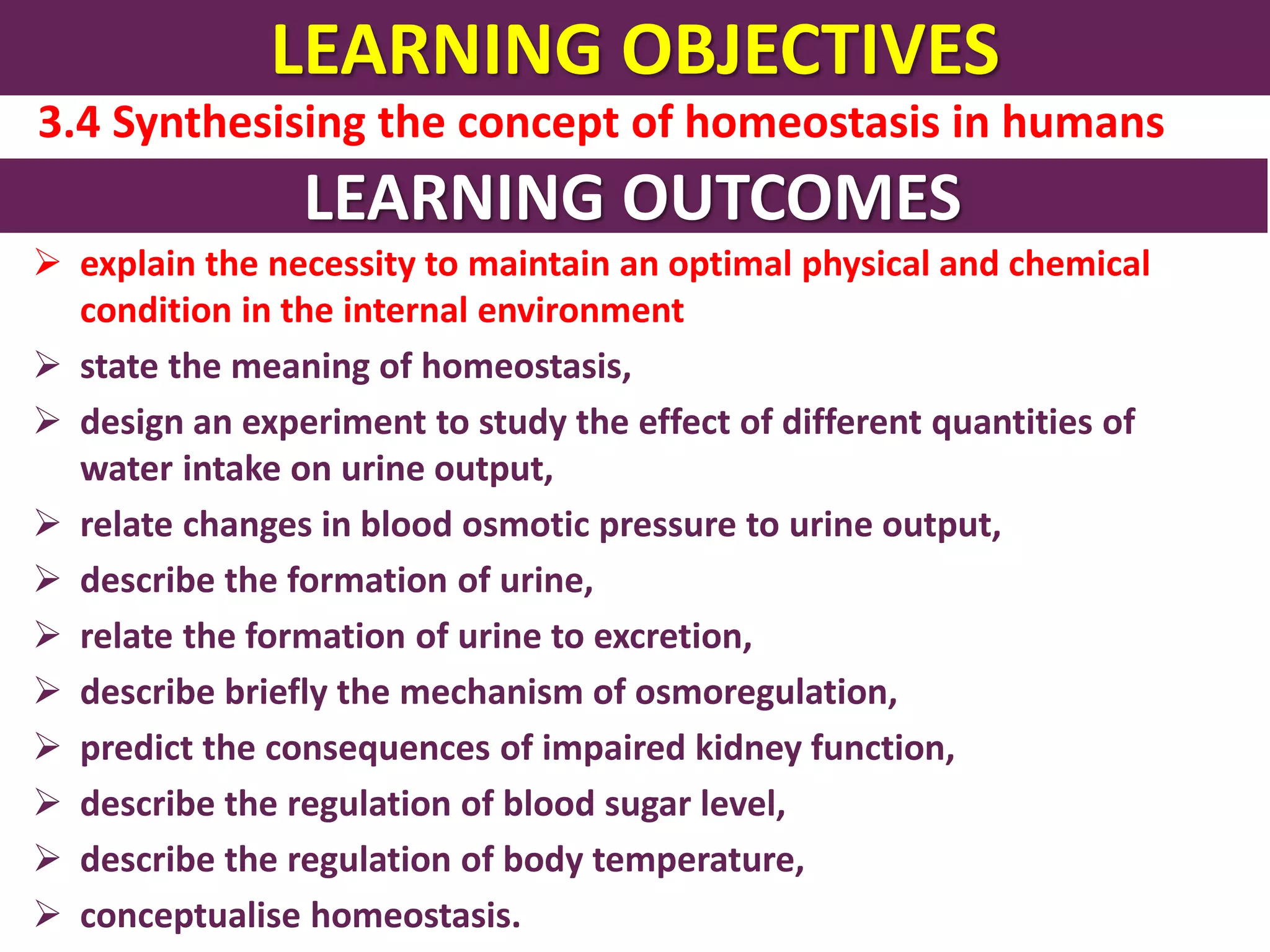 COORDINATION & RESPONSE PART 3 - HOMEOSTATIS - URINE FORMATION | PPT