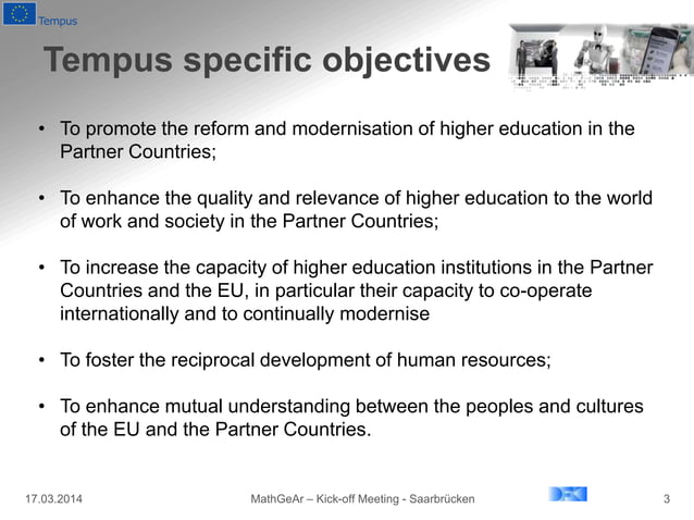 Tempus Program (Mission, History, Future) | PPTX