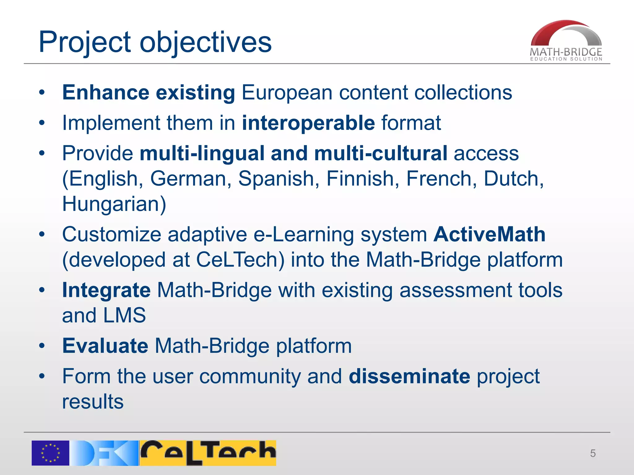 Results of Math-­‐Bridge Project | PPTX
