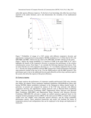 PERFORMANCE ANALYSIS OF THE LINK-ADAPTIVE COOPERATIVE AMPLIFY-AND-FORWARD RELAY NETWORKS WITH ...