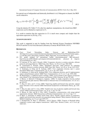 PERFORMANCE ANALYSIS OF THE LINK-ADAPTIVE COOPERATIVE AMPLIFY-AND-FORWARD RELAY NETWORKS WITH ...