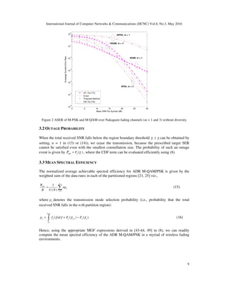 PERFORMANCE ANALYSIS OF THE LINK-ADAPTIVE COOPERATIVE AMPLIFY-AND-FORWARD RELAY NETWORKS WITH ...