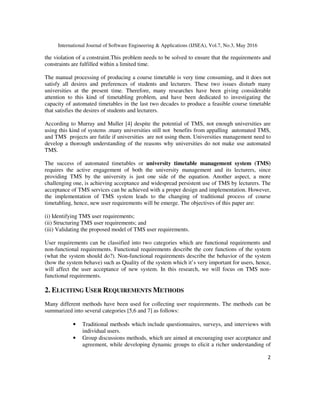 USER REQUIREMENTS MODEL FOR UNIVERSITY TIMETABLE MANAGEMENT SYSTEM | PDF