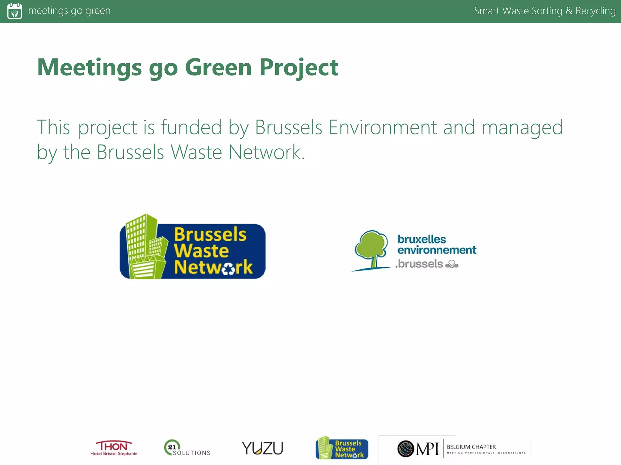 Introduction workshop "Smart Waste Sorting & Recycling" | PPT