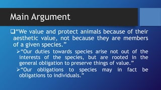 Why Do Species Matter? | PPTX