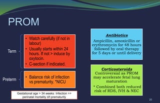 Pre term & premature rupture of membranes (prom) | PPTX