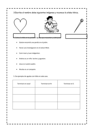 palabras agudas | PDF