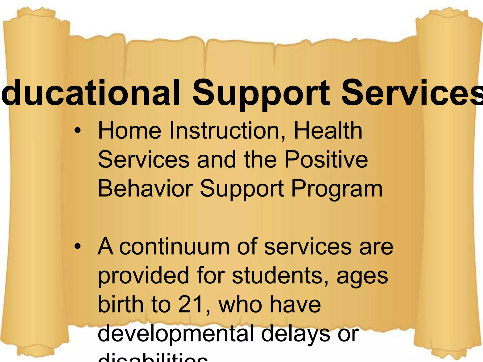 1. educational support services | PPTX