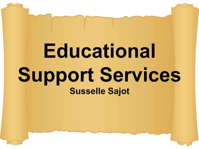 1. educational support services | PPT