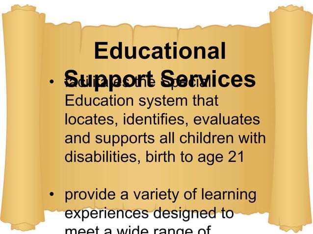 1. educational support services | PPT