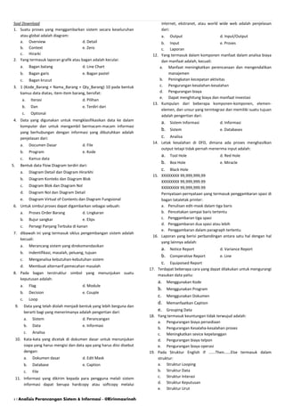 Soal UTS APSI BSI | PDF