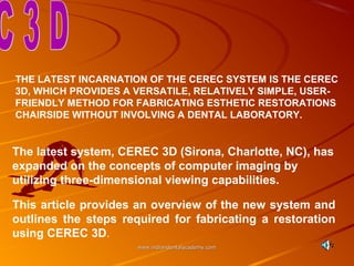 1.cerec 3 d1/ dental courses | PPT
