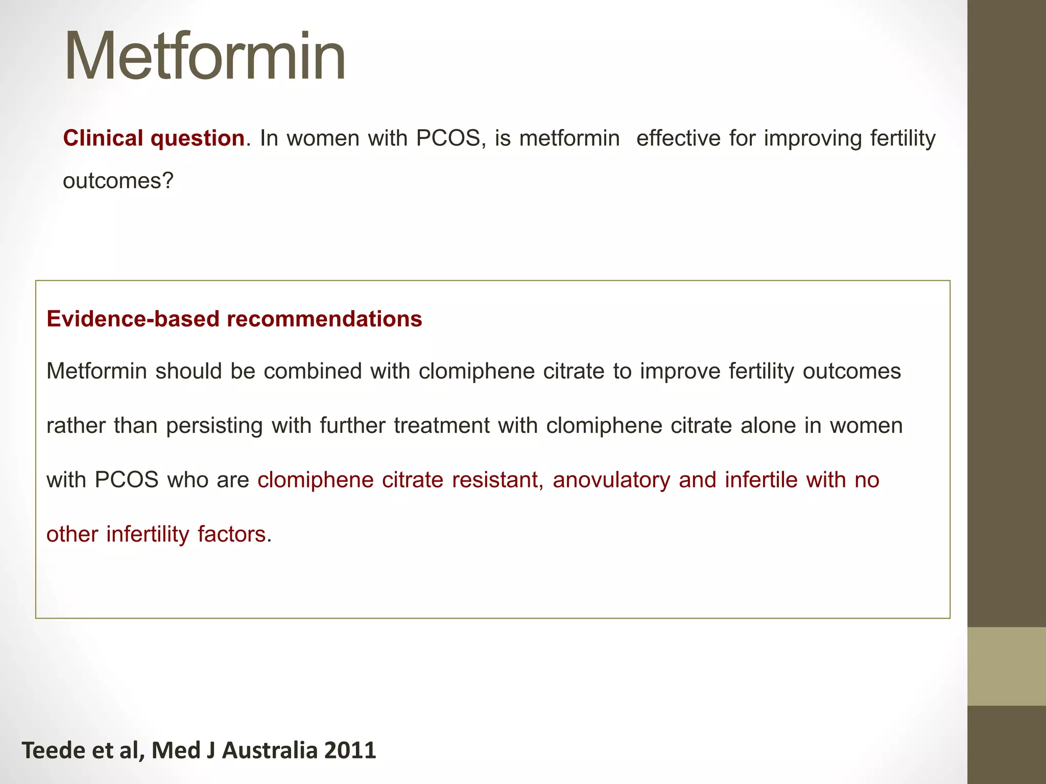 Evidence -based Management of PCOS | PDF