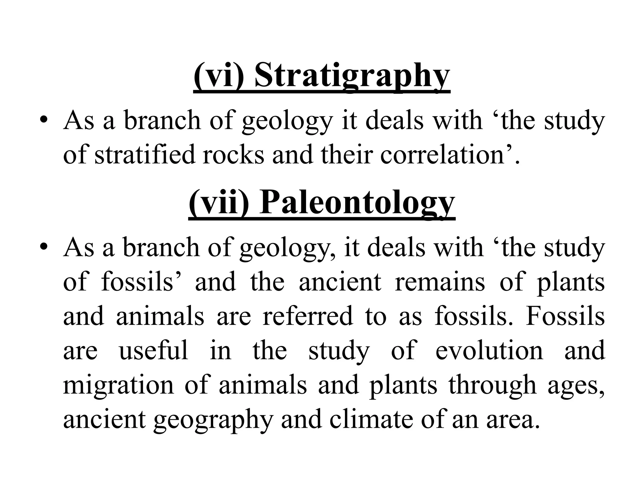 1.1 introduction of geology,Branches and Scope of Geology | PPTX