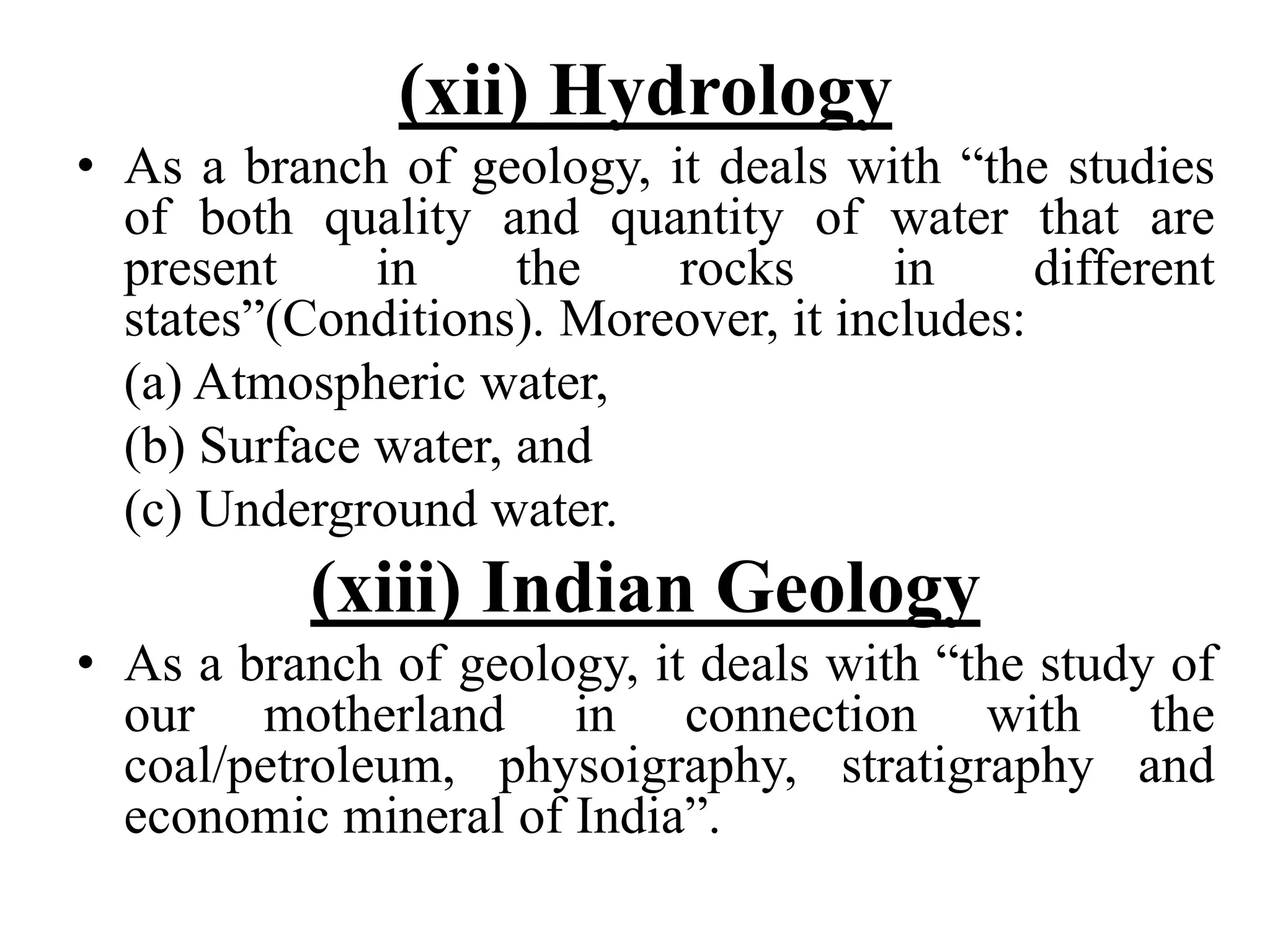 1.1 introduction of geology,Branches and Scope of Geology | PPTX