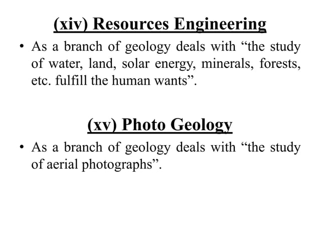 1.1 introduction of geology,Branches and Scope of Geology | PPTX ...