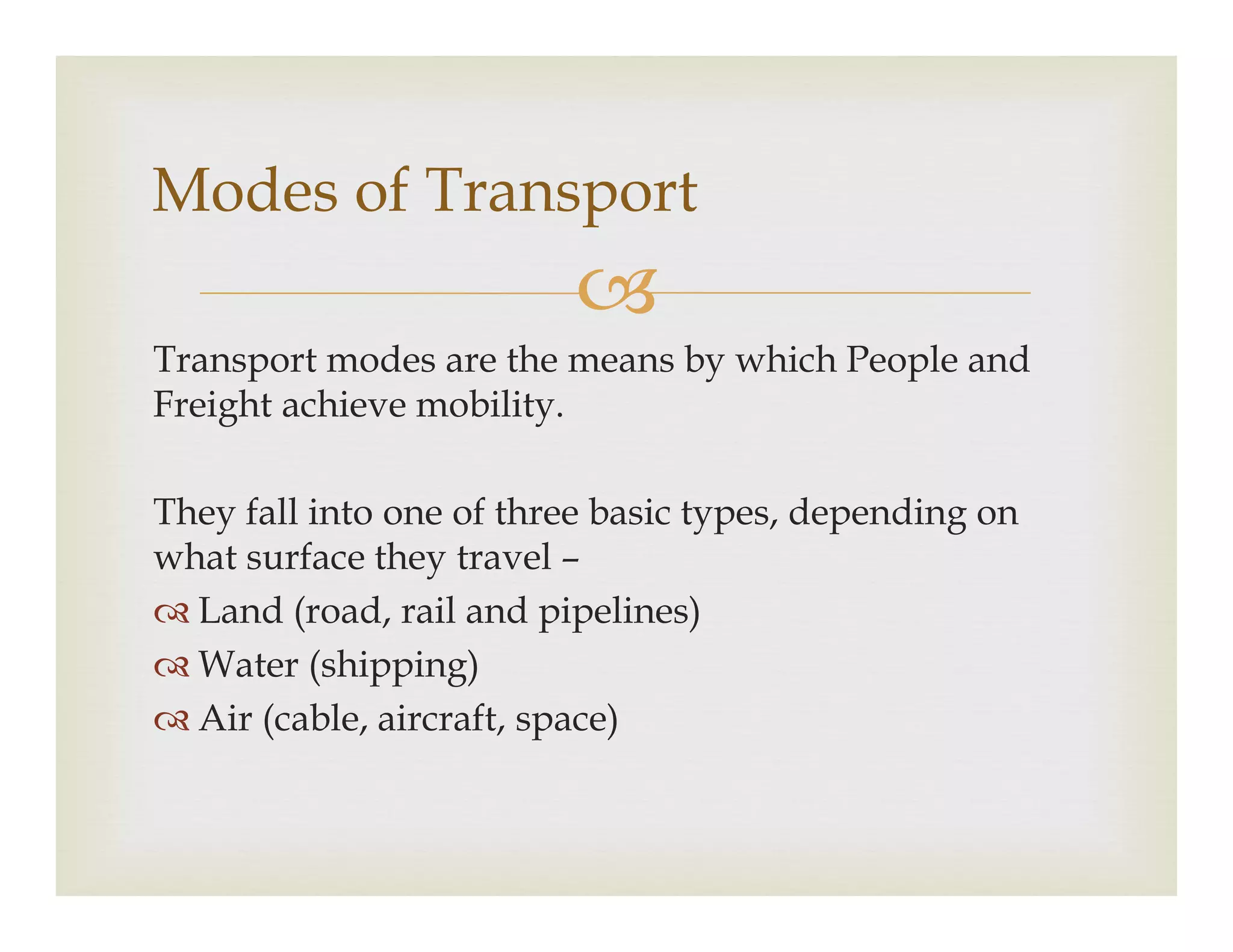 Introduction to transport planning | PDF