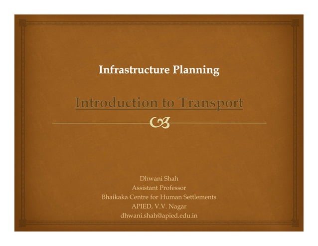 Introduction to transport planning | PDF | Rail Travel | Travel Type