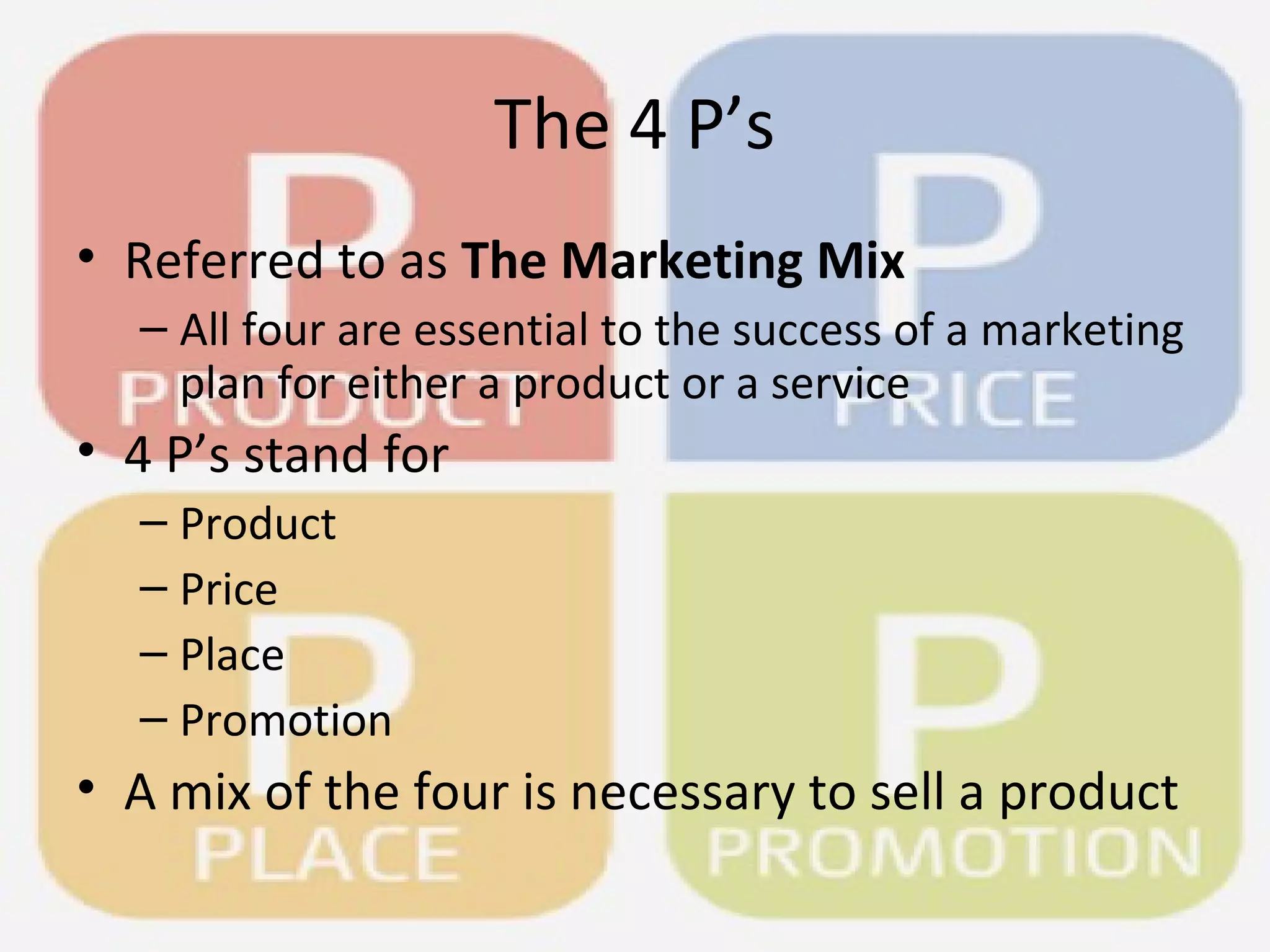 1. the 4 p’s of marketing | PPT