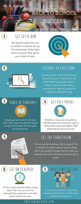 7 Tips for Back to School Success (Infographic) | PDF