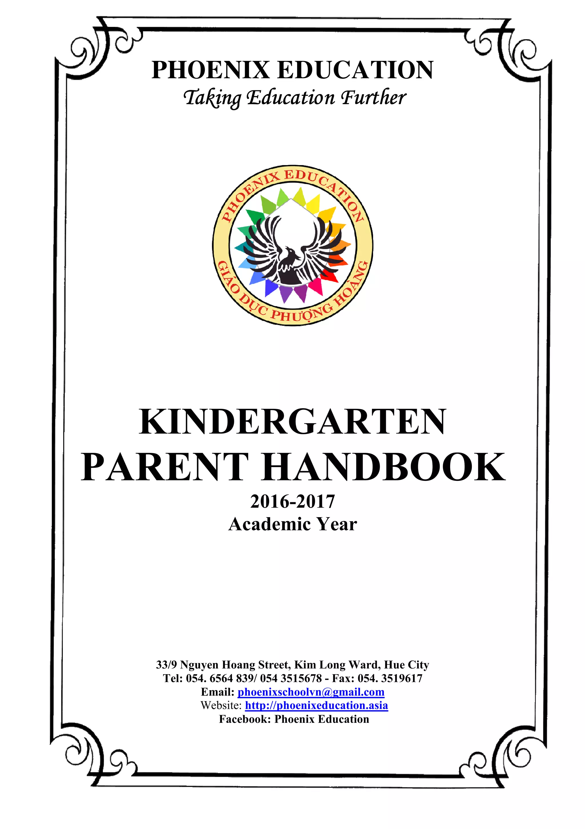 Kindergarten parent handbook 2016 | PDF