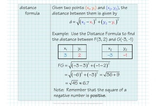 1.1.4 Distance Formula | PDF