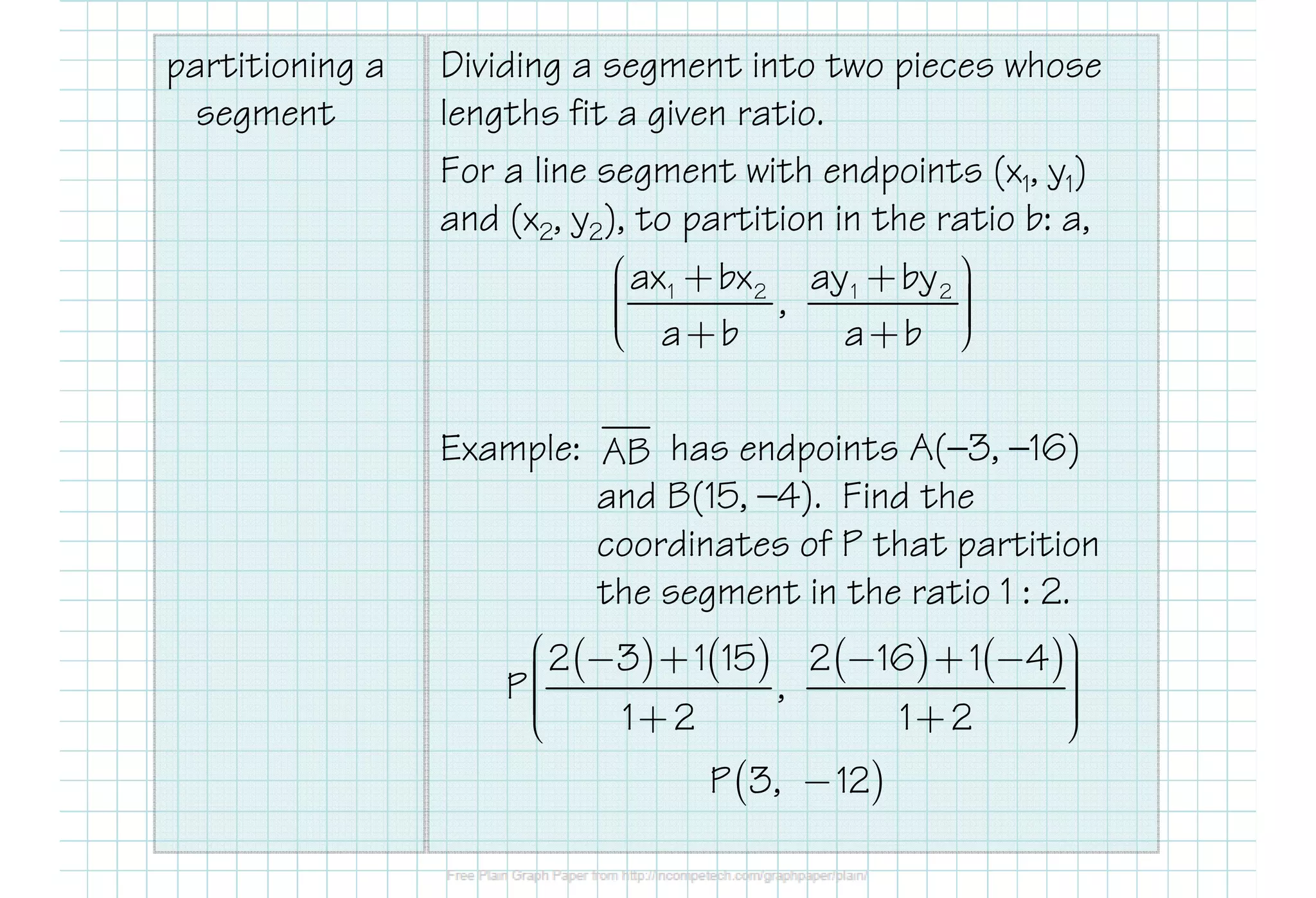 1.1.5 Midpoint and Partition Formulas | PPT