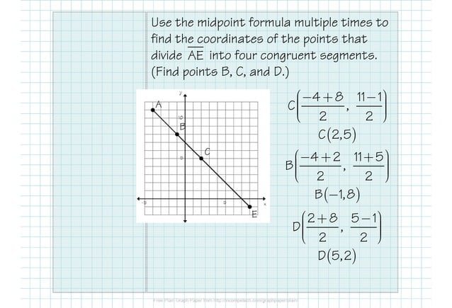 1.1.5 Midpoint and Partition Formulas | PPT