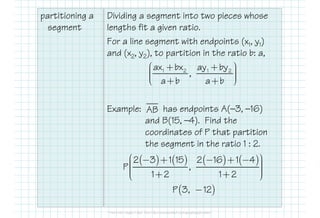 1.1.5 Midpoint and Partition Formulas | PPT
