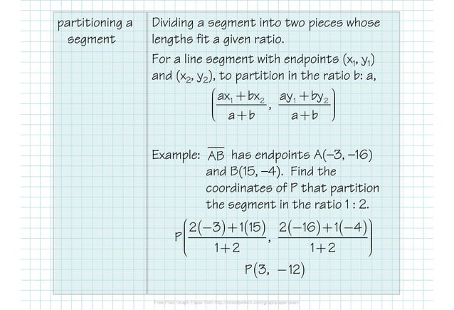 1.1.5 Midpoint and Partition Formulas | PPT