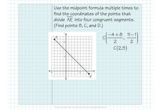 1.1.5 Midpoint and Partition Formulas | PPT