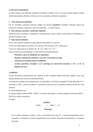 TEMA 1. A MATERIA DOS SERES VIVOS. OS COMPOSTOS INORGÁNICOS. | PDF