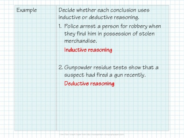 1.3.1 Inductive and Deductive Reasoning | PDF