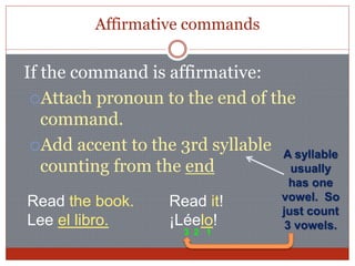 1.3.10 mandatos con pronombres | PPTX