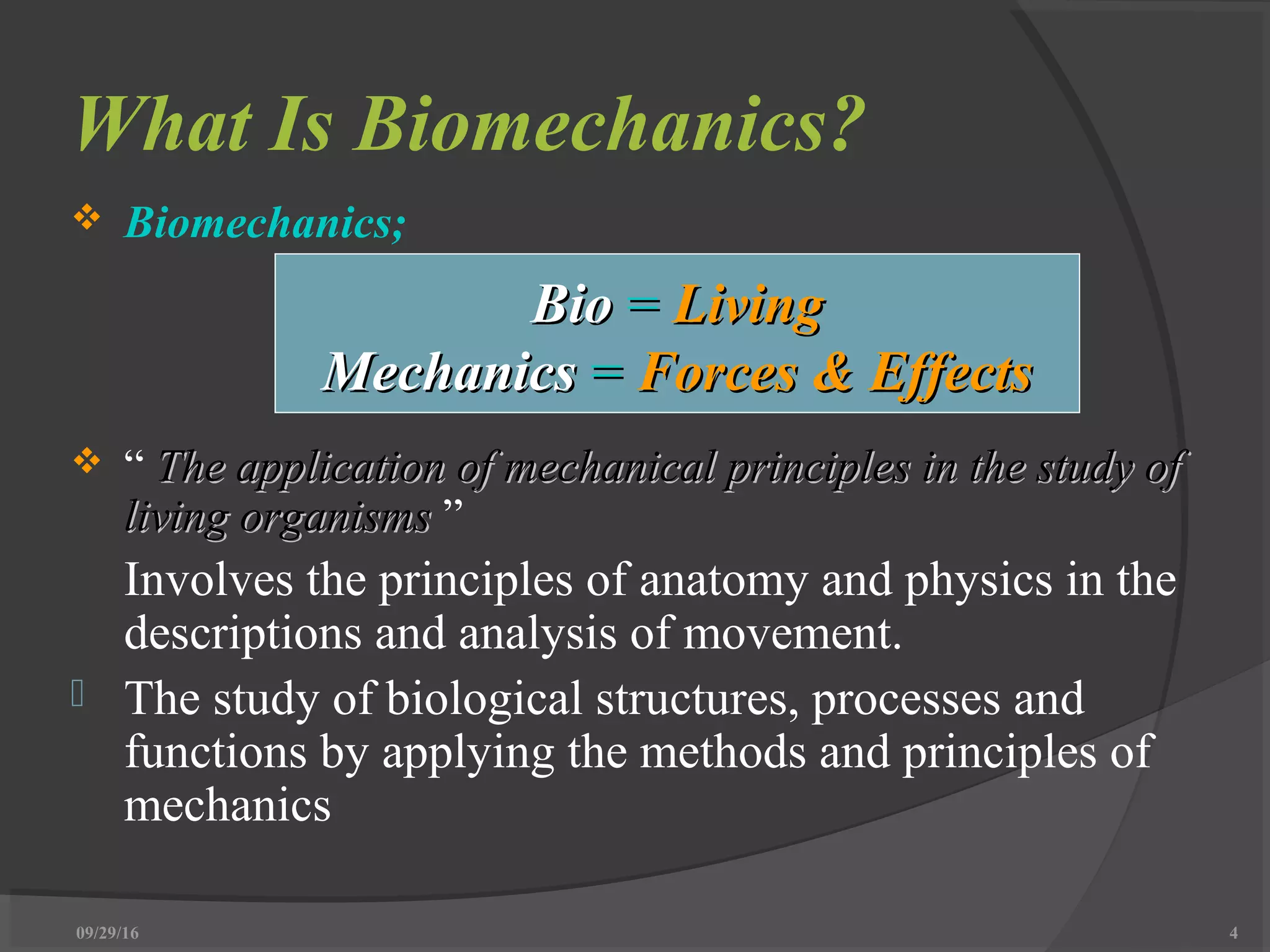 1. introduction of biomechanics | PPT