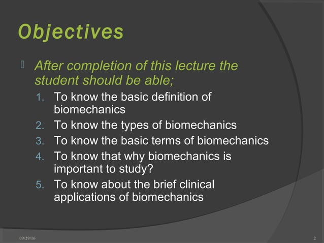 1. introduction of biomechanics | PPT