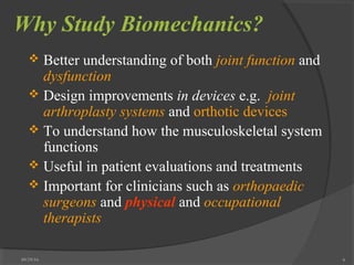 1. introduction of biomechanics | PPT