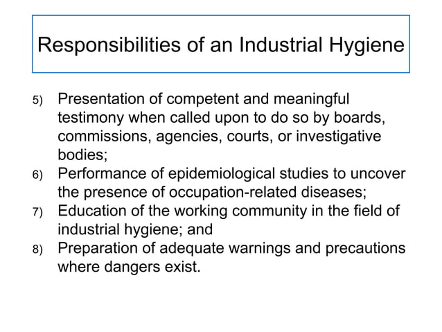 Basic principles of Industrial Hygiene | PPTX | Lung and Respiratory ...