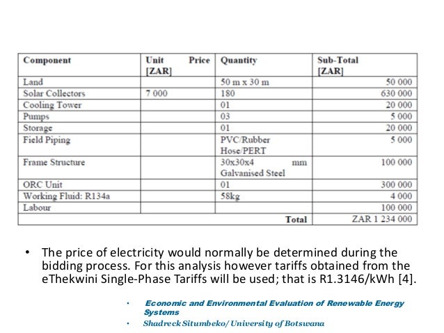 Economic and Environmental Analysis of Renewable Energy Systems