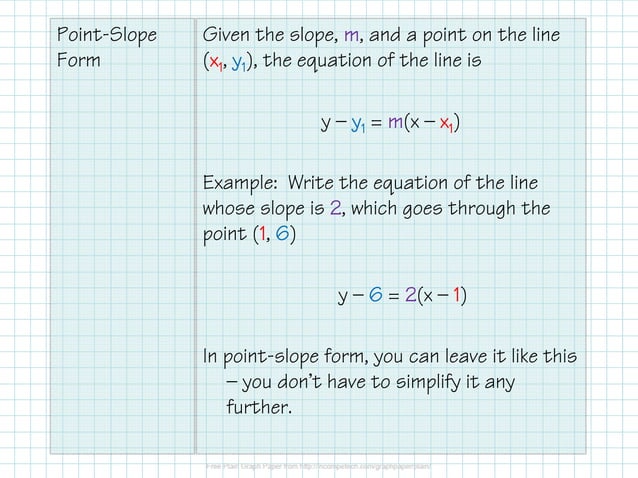 1.4.3 Slopes and Equations of Lines | PDF