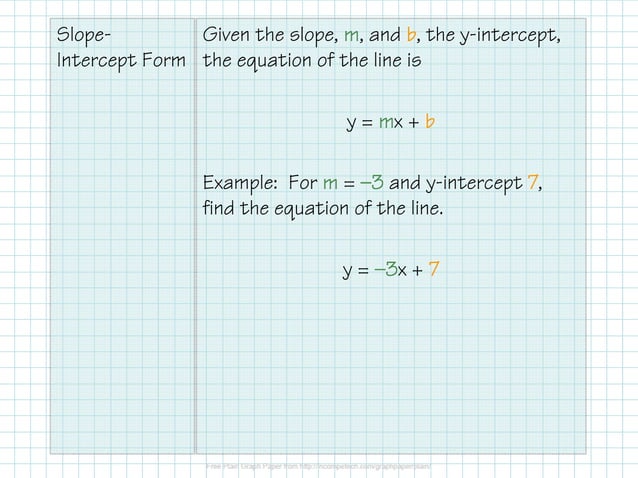 1.4.3 Slopes and Equations of Lines | PDF
