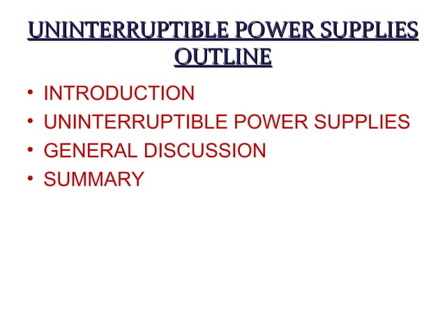 ups | PPT | Gas and Electric | Home Utilities