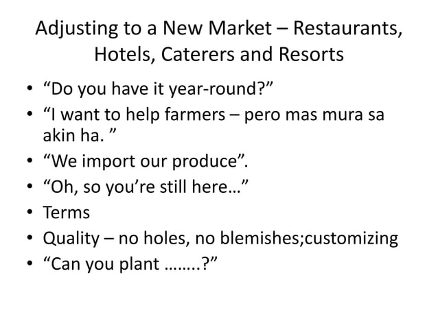 Gejo Jimenez - Farming Your Way To The Restaurant Kitchens | PPT