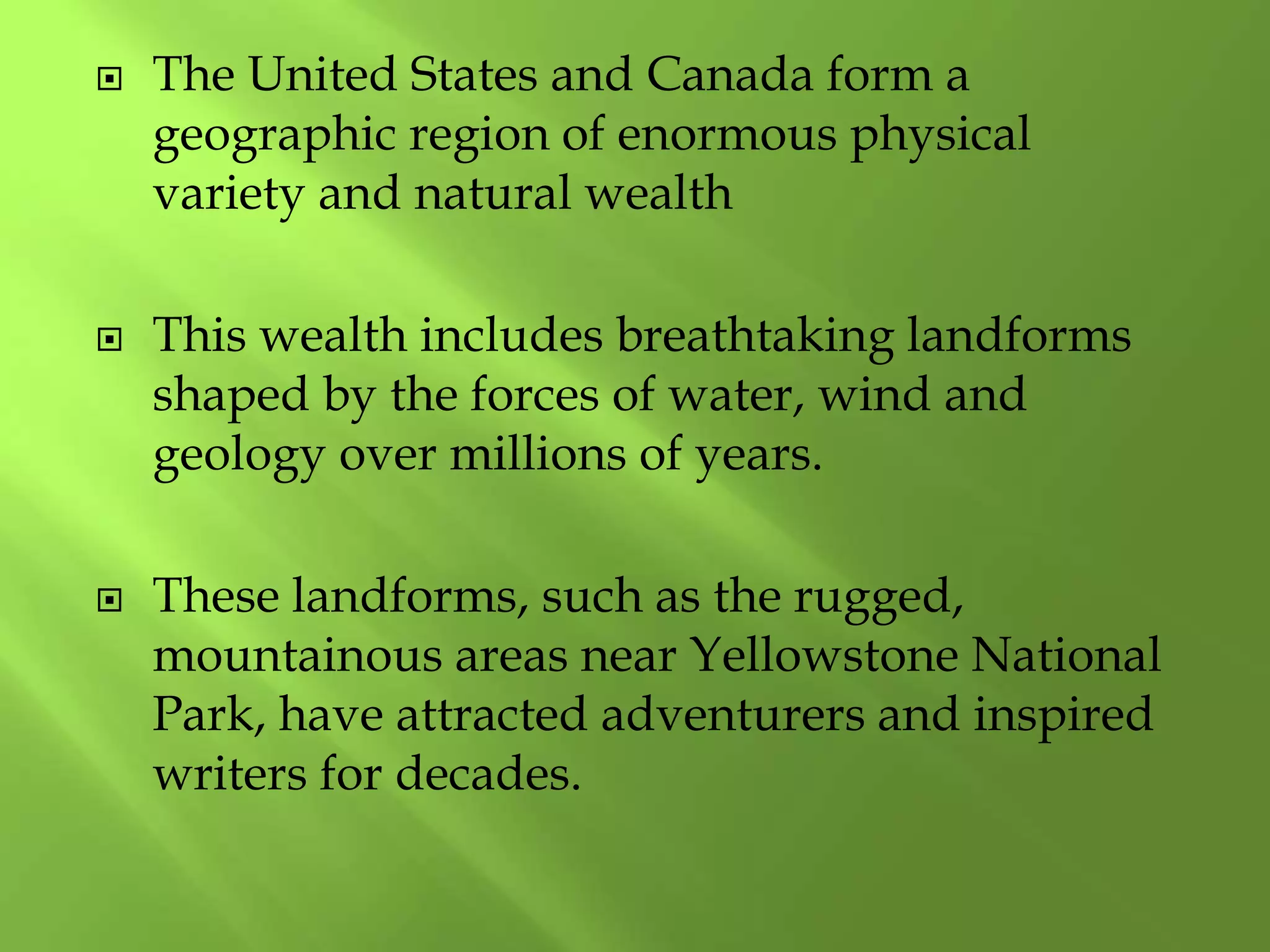 Geography North America | PPTX